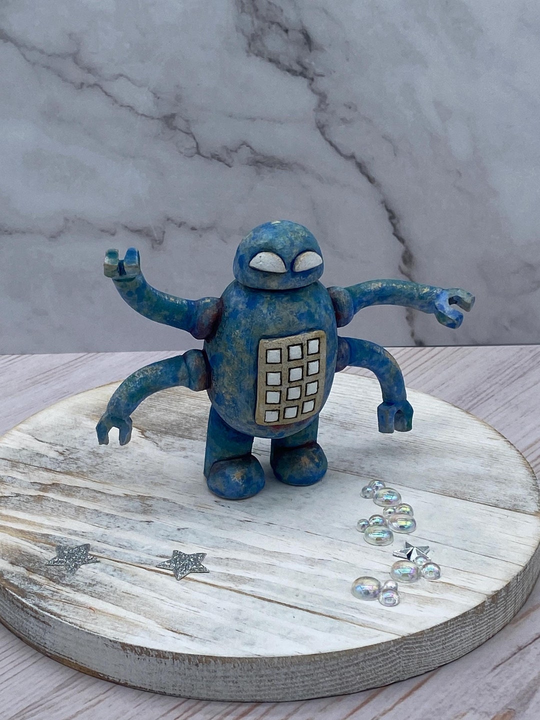 Unique Sculptural Handmade Ceramic Robot, Collectible Art Piece, Small ...