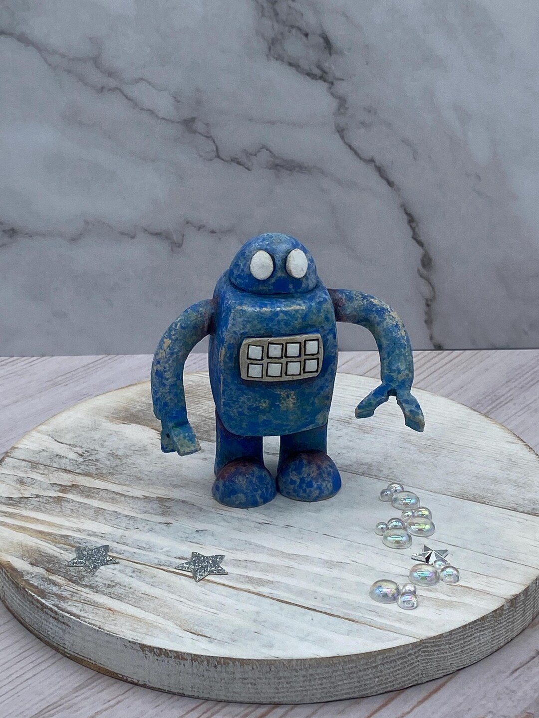 Unique Sculptural Handmade Ceramic Robot, Collectible Art Piece, Small ...
