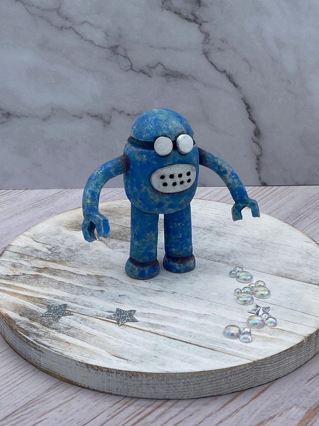 Unique Sculptural Handmade Ceramic Robot, Collectible Art Piece, Small ...