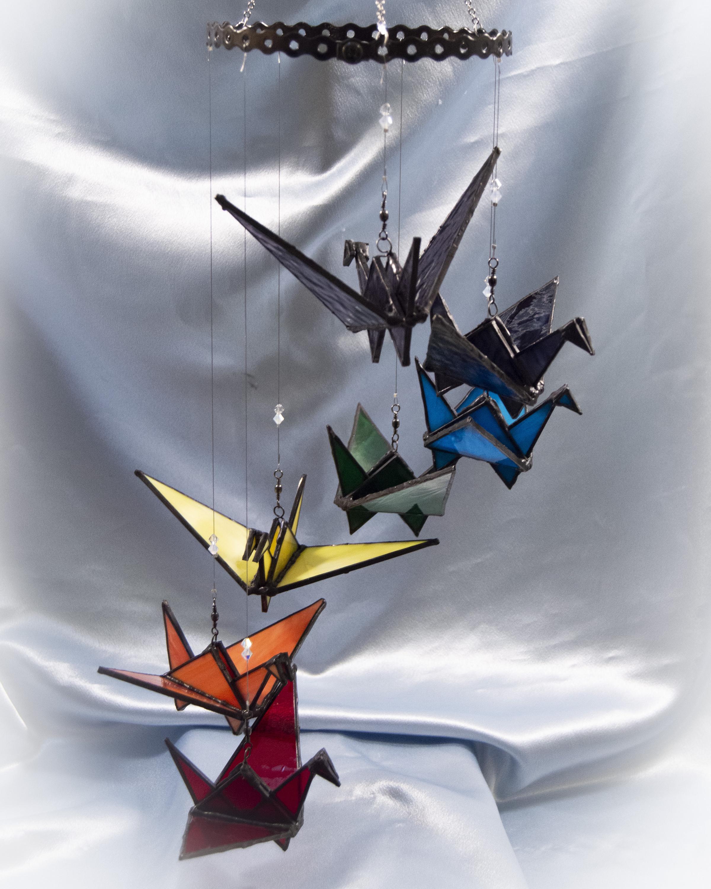 Origami Crane - Stained Glass Pattern (downloadable PDF) - Etsy