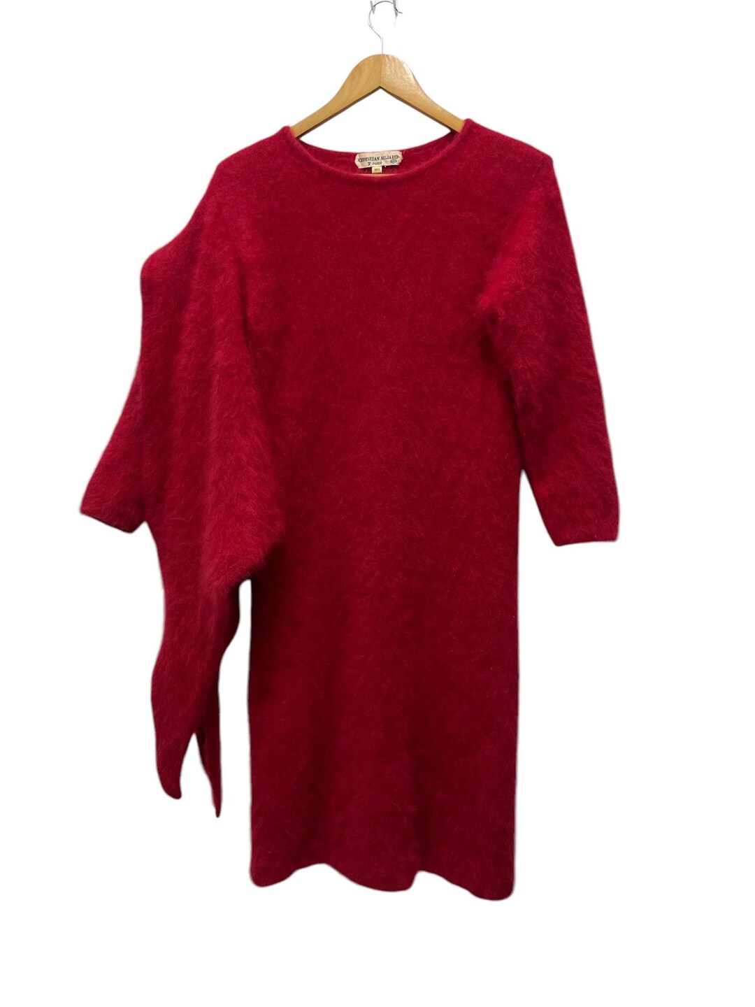 Vintage Christian Aujard Paris Mohair Women Dress Red Size 9A3 - Etsy