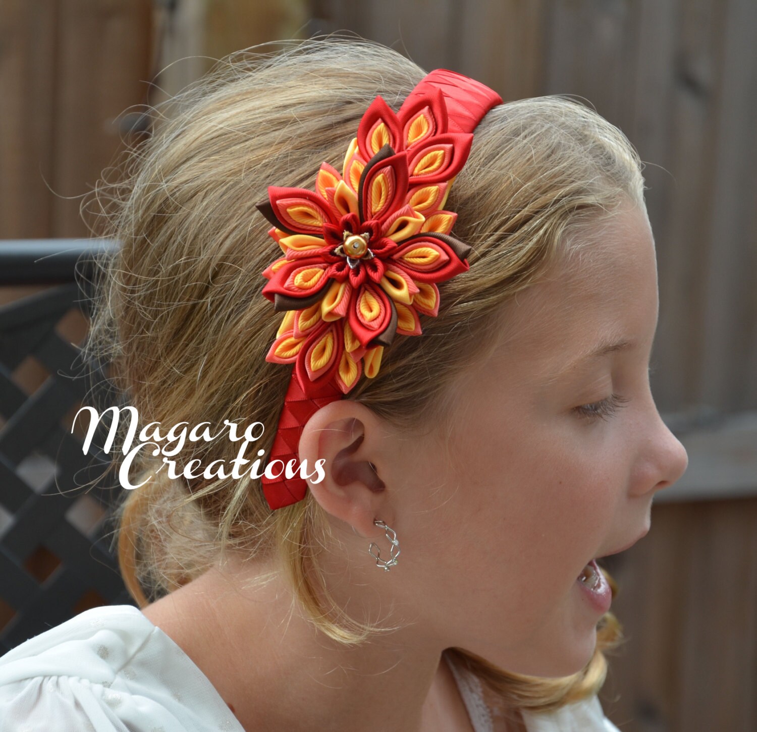 Girl headbandkanzashikanzashi headbandautumn headbandfall | Etsy