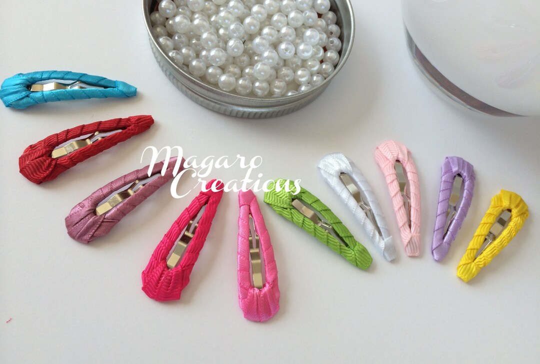 10 Snap Clips,hair Clips,cover Snap Clips,lined Snap Clips,snap Clips ...