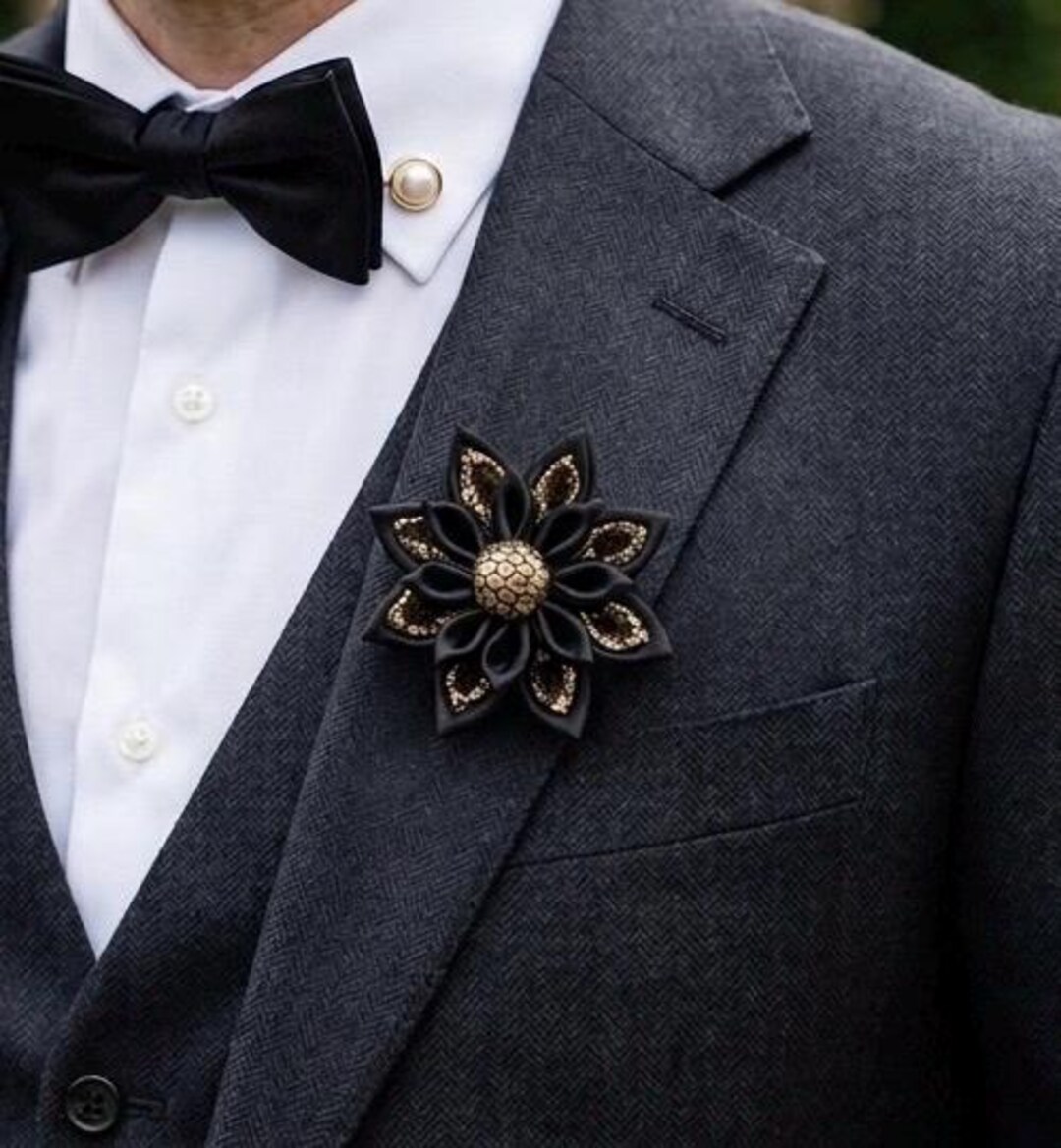 Wedding Boutonniere,men’s Flower Lapel Pin,rose Gold Boutonniere,groom ...