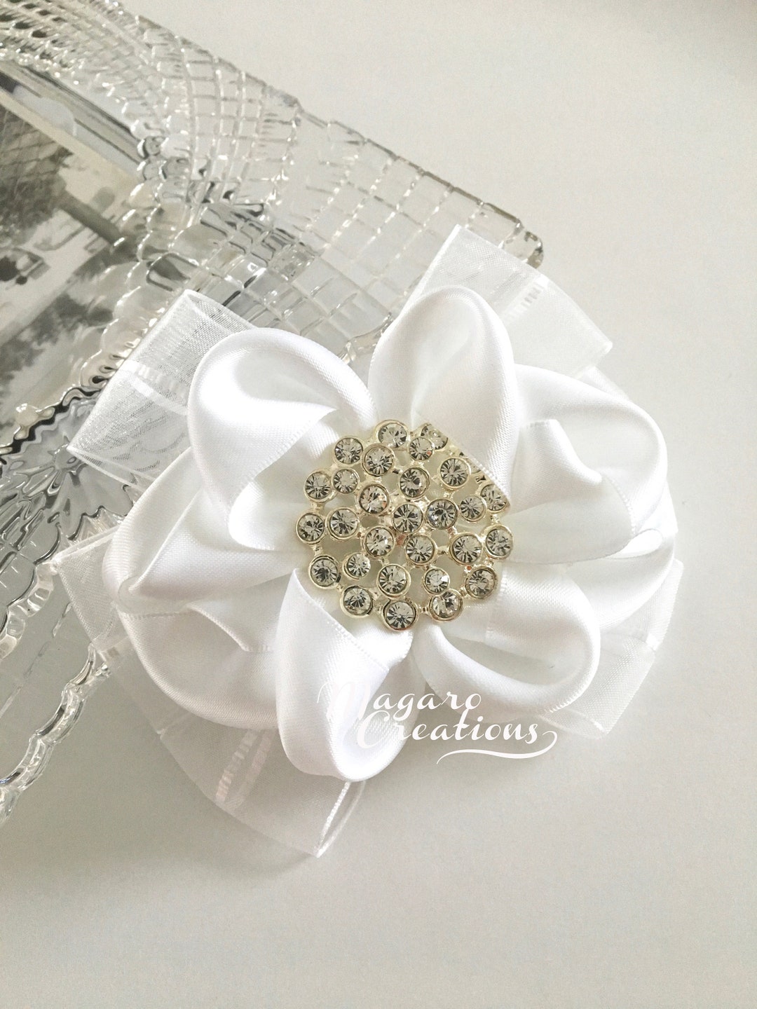 Wedding Hair Bow,first Communion Hair Bow,hair Bow,flower Girl Hair Bow ...