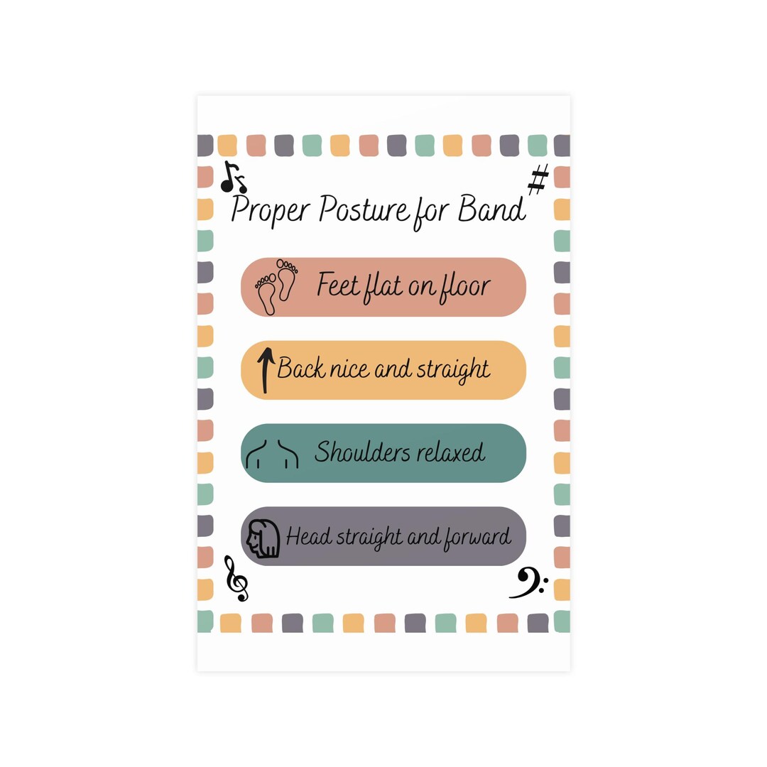 Musical Posture Poster - Etsy