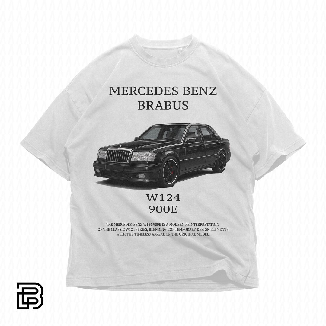 Mercedes W124 Graphic Tee, Brabus Car T-shirt for Men Women, Vintage ...