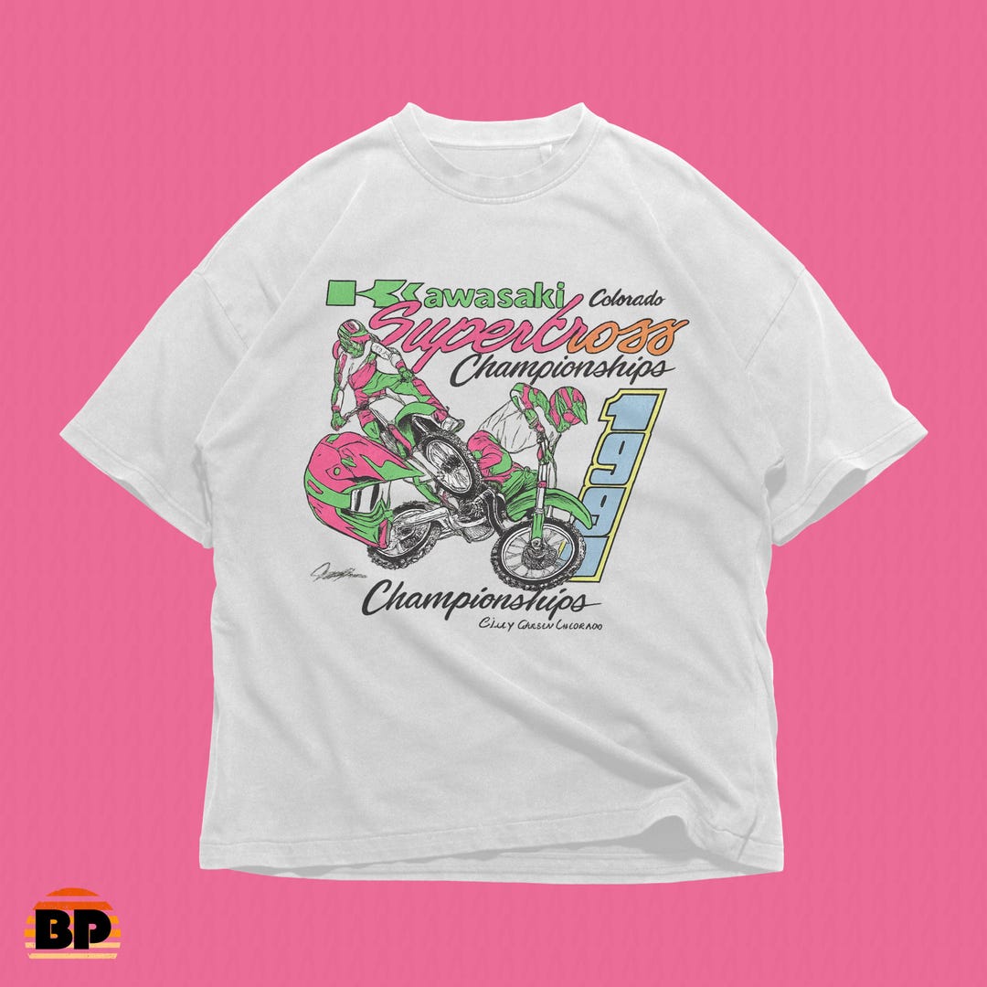 Retro Supercross Motorcycle Tee, Motorbike Gift, Unisex Heavy Cotton ...