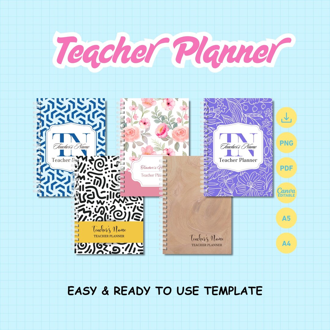 Digital Teacher Planner Template: A5/A4 Printable School Organizer - Etsy