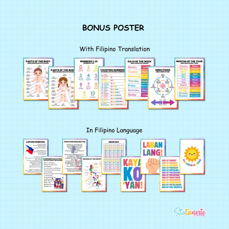 50 Printable Educational Posters for Kids | Alphabet, Numbers, Shapes ...