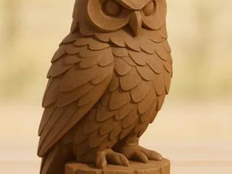 Cute Owl STL Tree Support Friendly Decorative 3D Print for Home, Desk ...