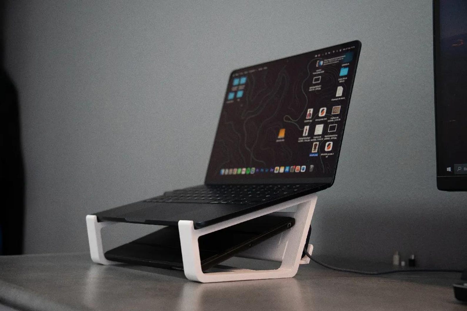 STL Minimalist Laptop Stand With Cable Management – 3D Printable Desk ...