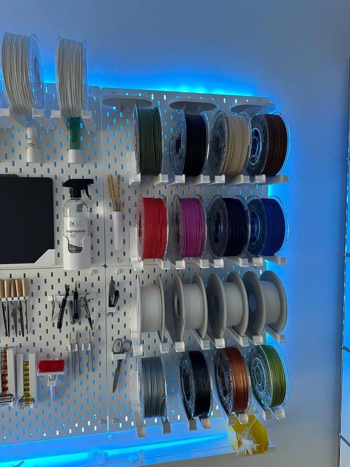 Skadis Filament Spool Holder | STL File | 3D Printing | Dual Direction ...