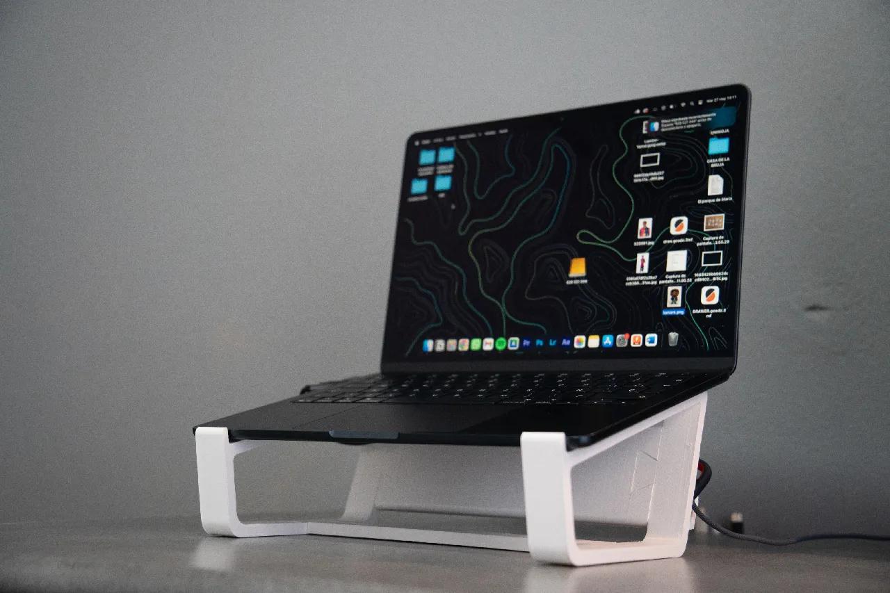 STL Minimalist Laptop Stand With Cable Management – 3D Printable Desk ...