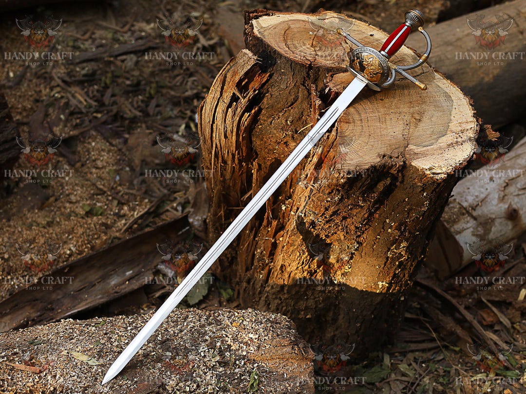 Handmade Engraved Double Head Sword: Renaissance Rapier, Viking Style ...