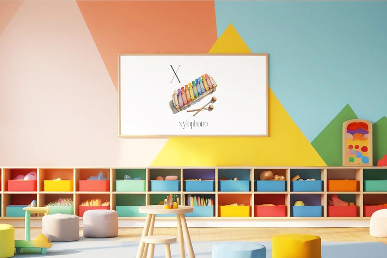 French Alphabet Poster – X for Xylophone – Digital Nursery Print ...