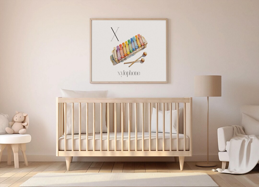 French Alphabet Poster – X for Xylophone – Digital Nursery Print ...