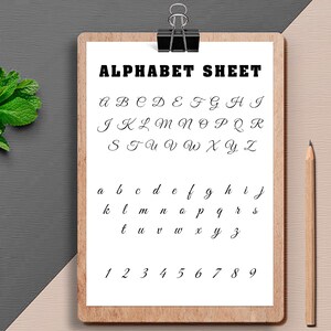 Great Vibes Font Calligraphy Practice Sheet PDF Procreate Alphabet ...