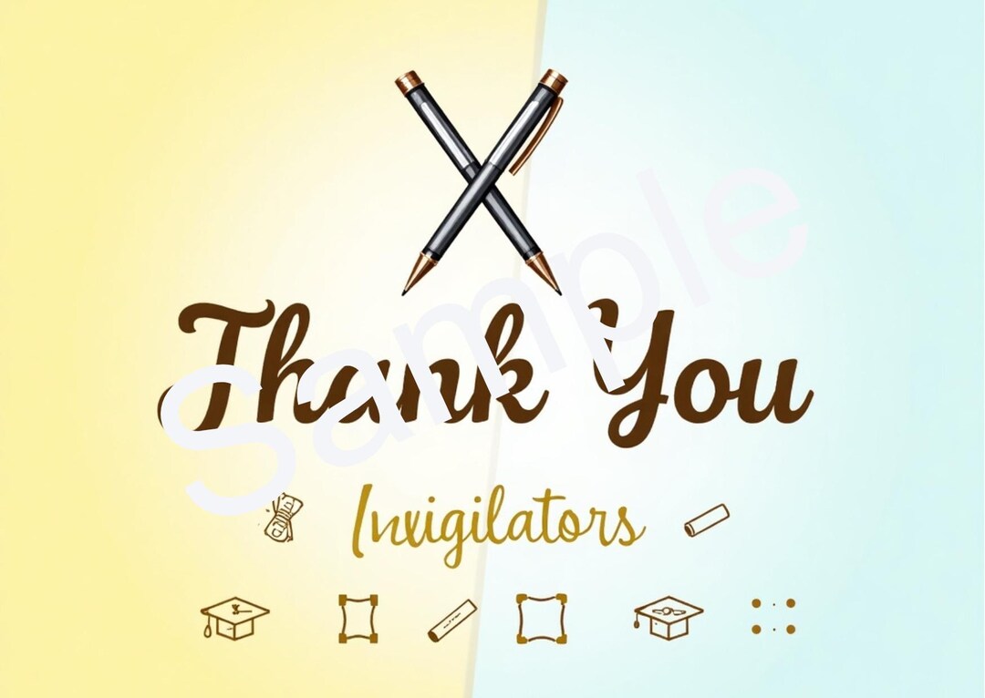 Thank You Card Uninvigilator Appreciation - Etsy