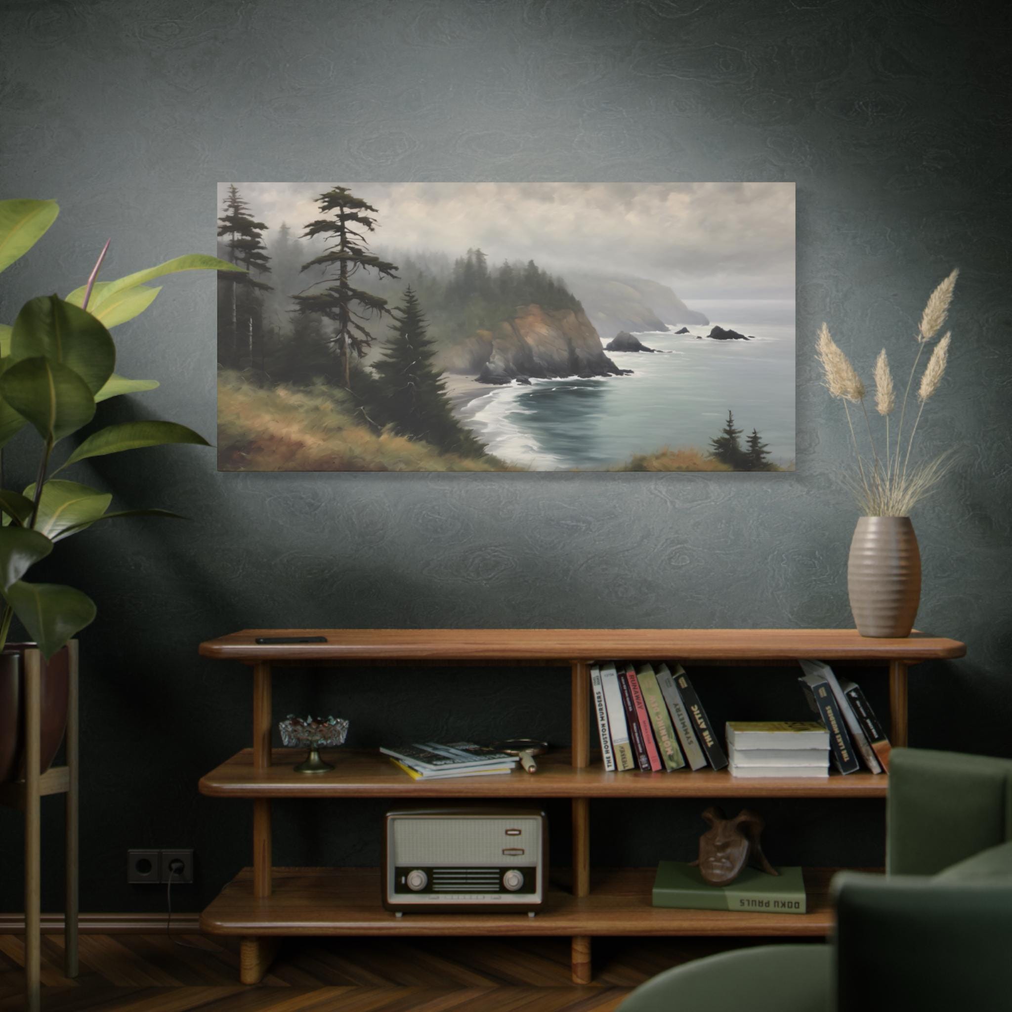 Pacific Northwest Oil Painting, Coastline Painting Canvas Art, Ocean ...