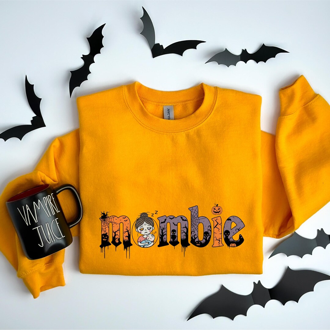 Mombie Halloween Sweatshirt, Mom Zombie Hoodie, Mama Horror Movie ...