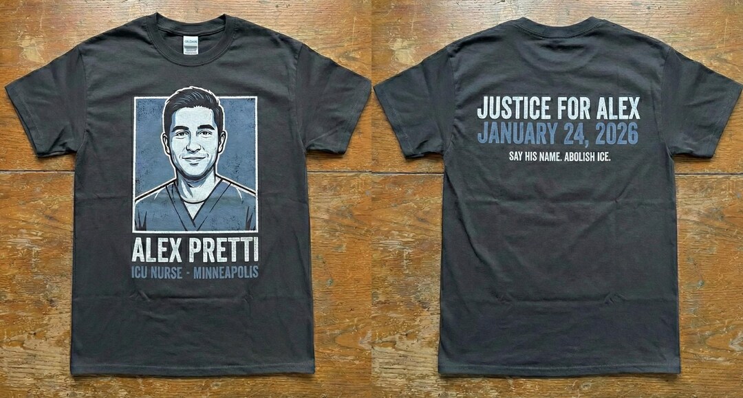 Justice for Alex Pretti Memorial T-shirt, ICU Nurse Tribute Shirt ...
