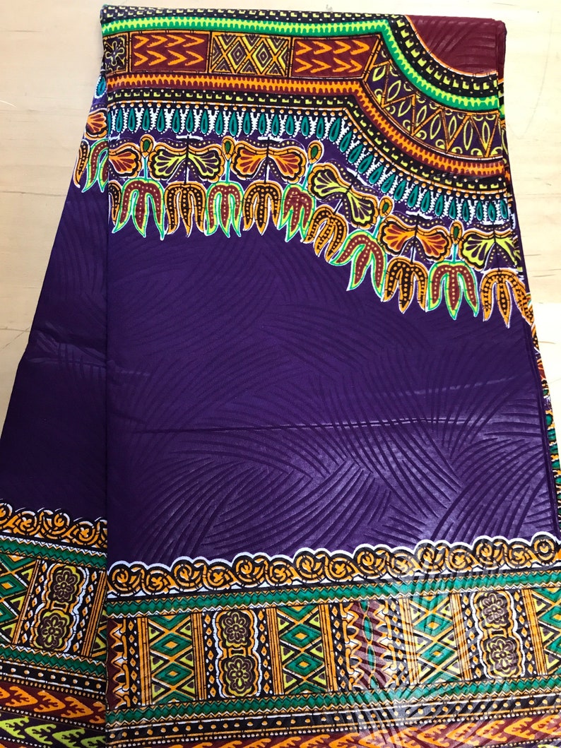 6 Yards Purple Color Dashiki Fabric/ for Dashiki Clothing - Etsy