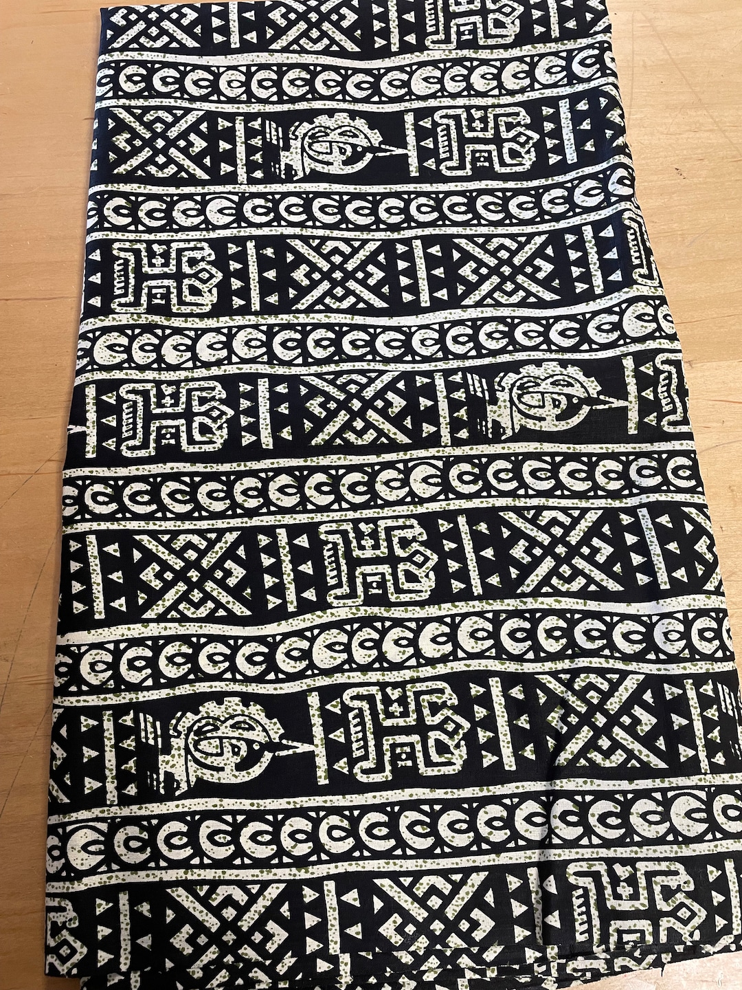 Dogon Tribe African Fabric per Yard, Ethnic Design Cotton Print Fabric ...