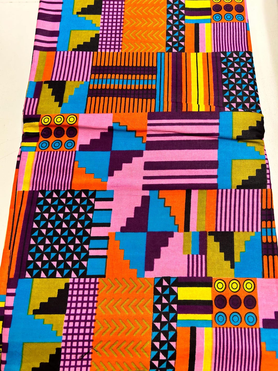 Pink Multi Color Kente Fabric by the Yard/ African Clothing/ African ...