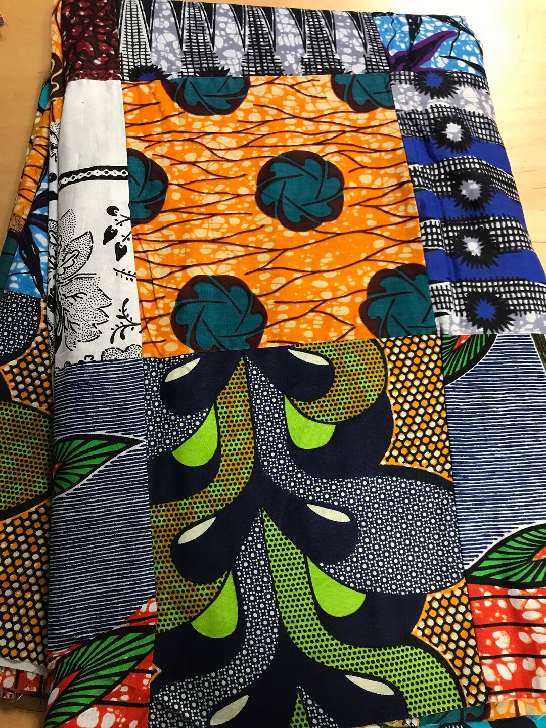 Patchwork Quilt African Print Fabric per Yard, African Apparel Fabric ...