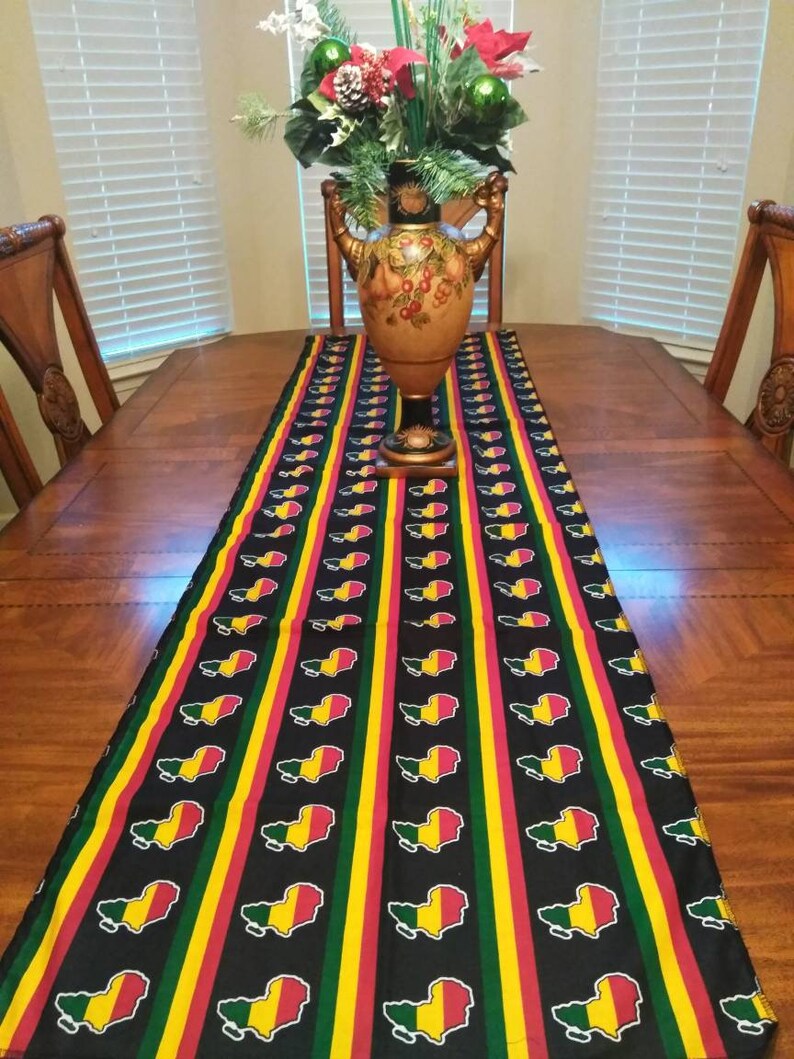 Maps of Africa African Table Runner/afrocentric Decorating/ - Etsy