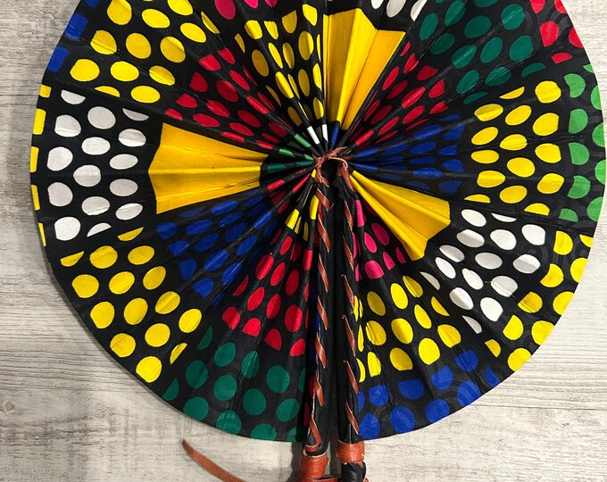 Ankara African Fan, African Made Fan From Ghana, Ankara Print African ...