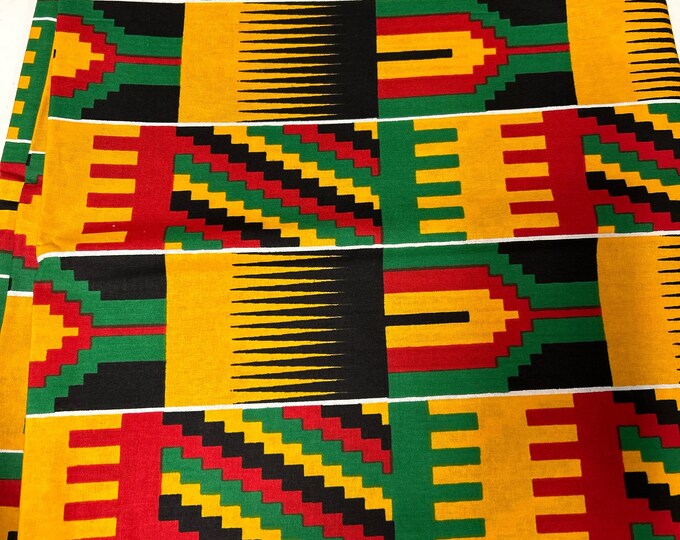 Multi Color Kente Fabric by the Yard/ African Clothing/ African Stole ...