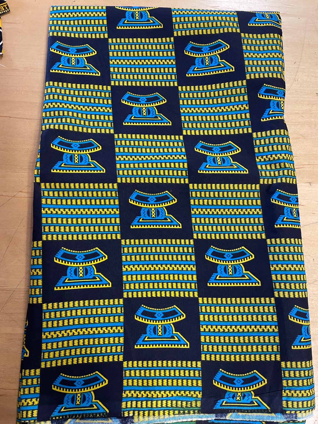 Ashanti Stool Fabric per Yard/ African Fabrics/ Cotton Fabrics/ African ...