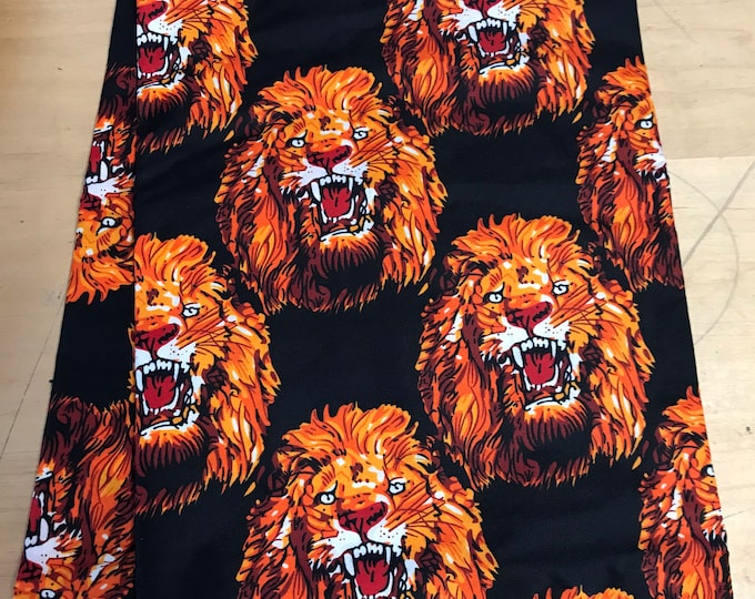 Roaring Lion Isi Agu Fabric per Yard, Nigerian African Fabric for ...