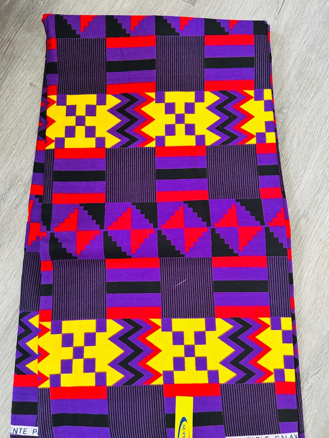 Purple Kente African Fabric per Yard, Cotton Print Fabric, Tribal Print ...