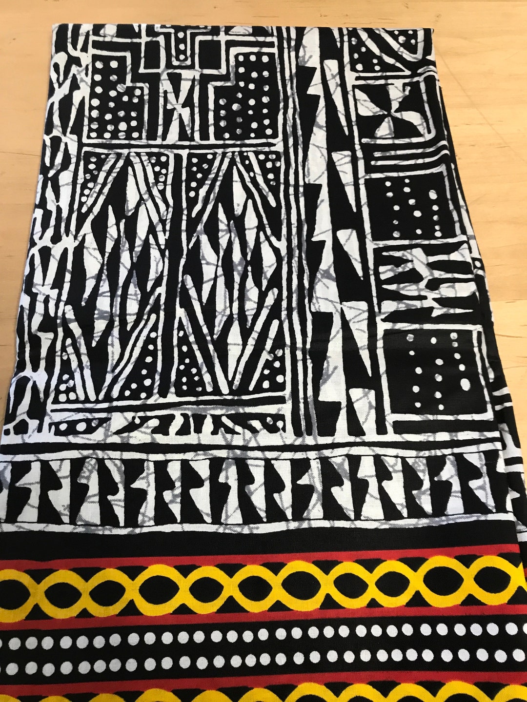 Black and Grey Cameroon Ankara Fabric per Yard, Tribal African Fabric ...