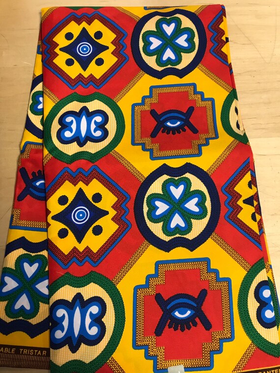 Senegalese Phoenix Hitarget African Wax Block Print Cotton Fabric ...