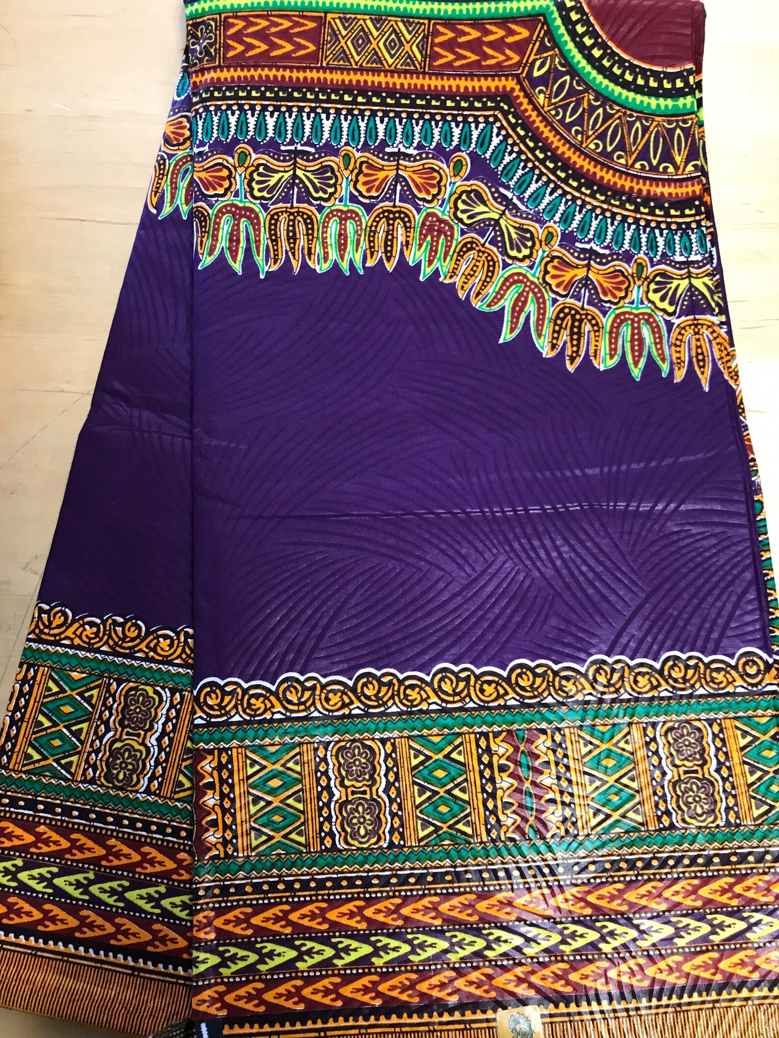 6 Yards Purple Color Dashiki Fabric/ for Dashiki Clothing - Etsy