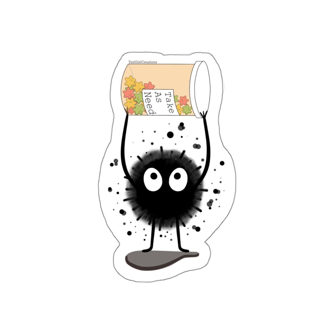 Soot Sprite W/sugar Pills Sticker - Etsy