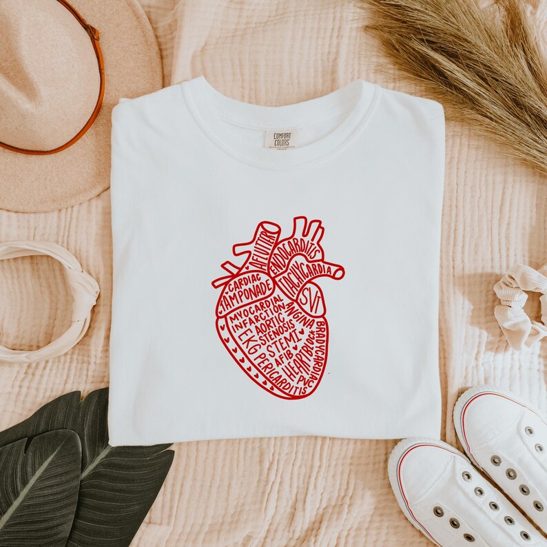 Cardiology DDX T-shirt, Anatomy-inspired Medical Apparel, Unisex Gift ...
