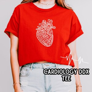 Cardiology DDX T-shirt, Anatomy-inspired Medical Apparel, Unisex Gift ...