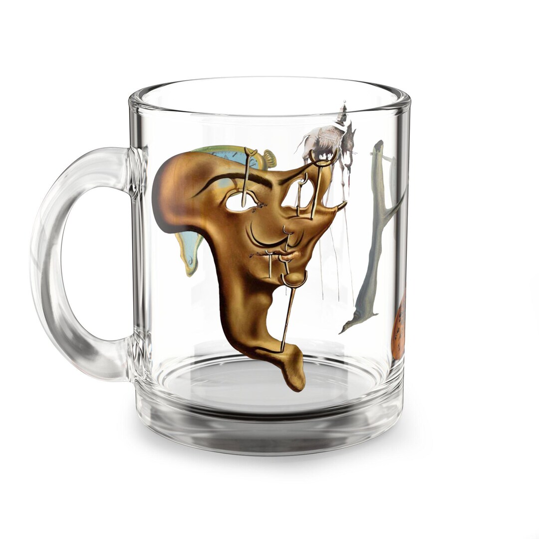 Salvador Dali Artwork Clear Glass Mug | Coffee Connoisseur, Transparent ...