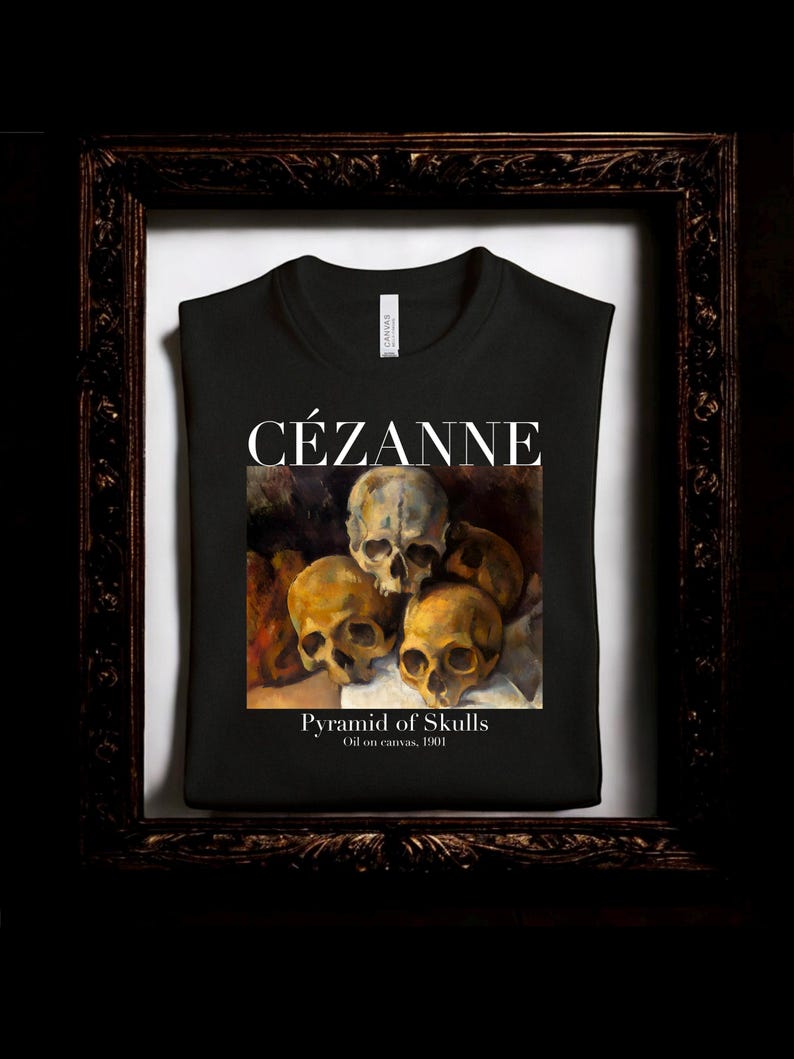 Paul Cézanne Painting Pyramid of Skulls T-shirt | Dark Academic, Dark ...