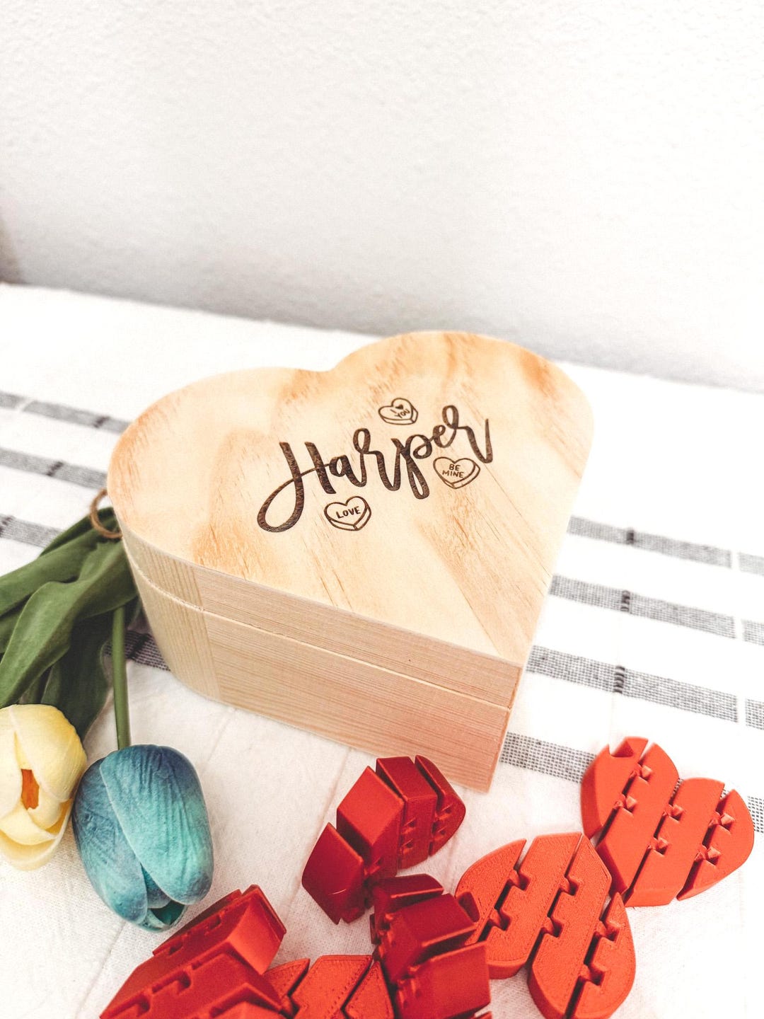 Wooden Name Keepsake Box | Laser Cut Wooden Box | New Baby Gift or ...