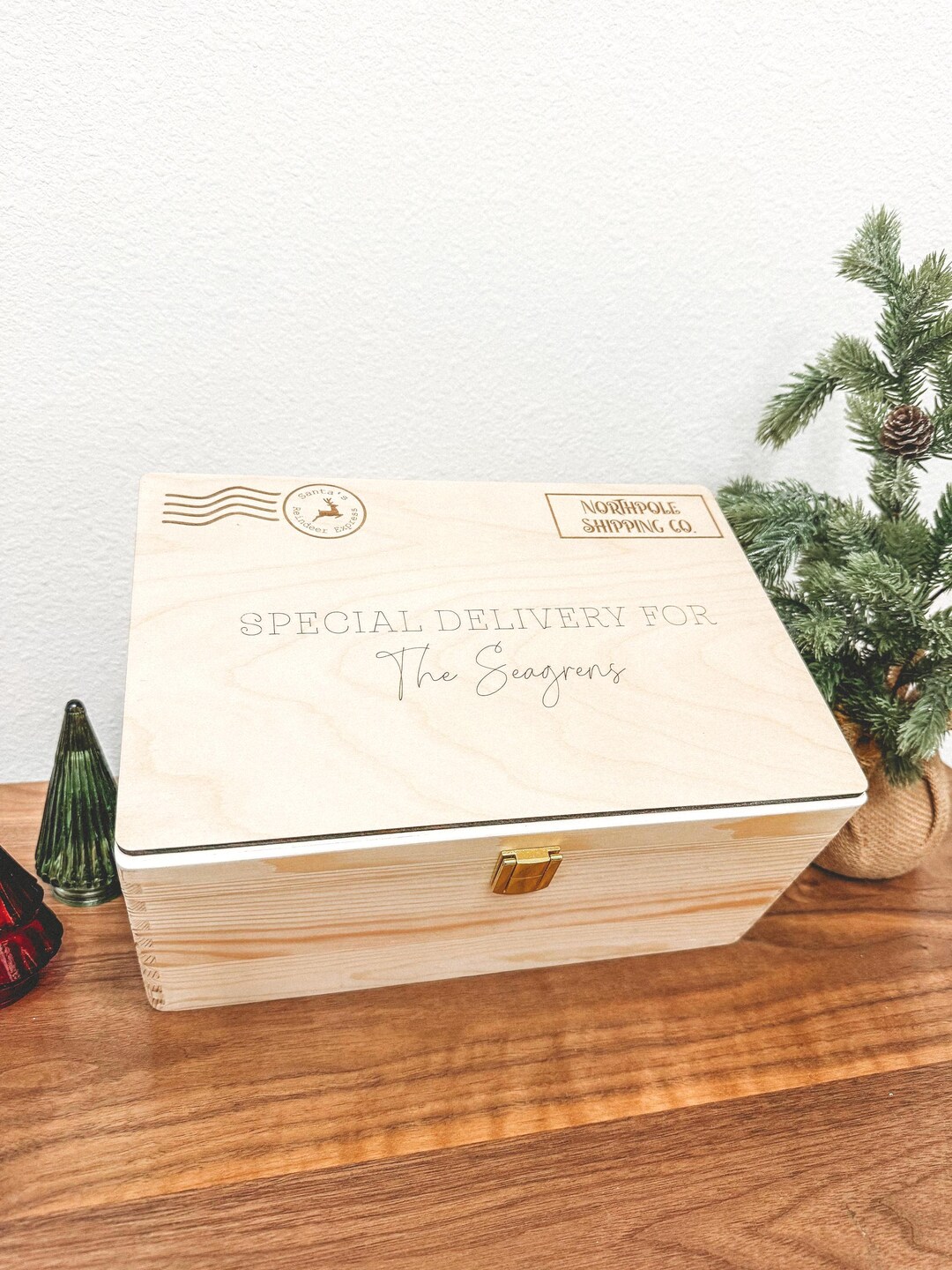 Christmas Eve Box, Luxury Personalised Wooden Treasure Chest ...