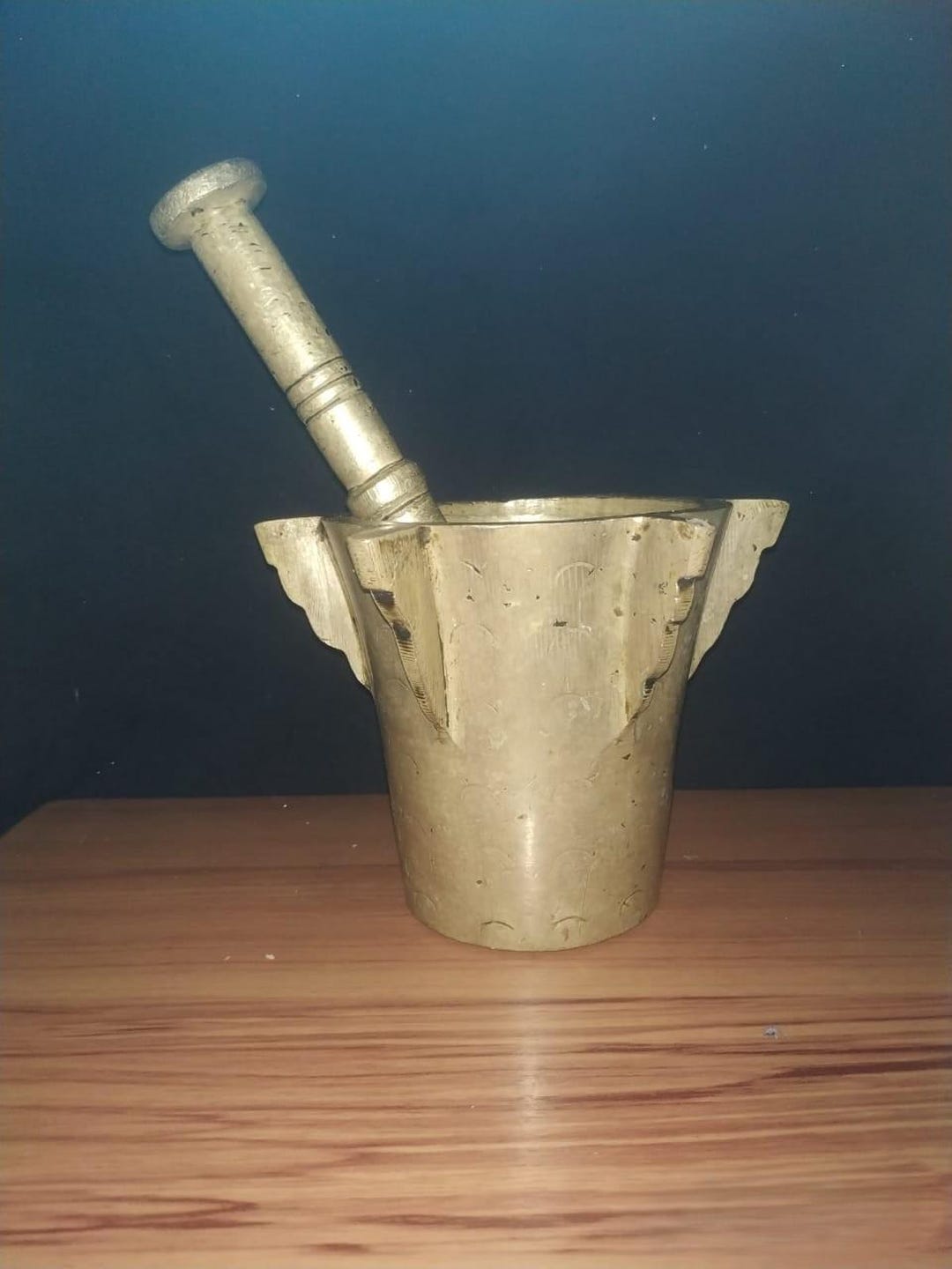 Moroccan Mortar and Pestle | Pure and Heavy Brass Vintage Décor ...