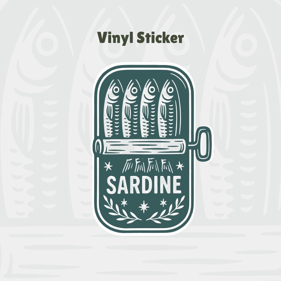 Vinyl Sticker Sardines - Etsy
