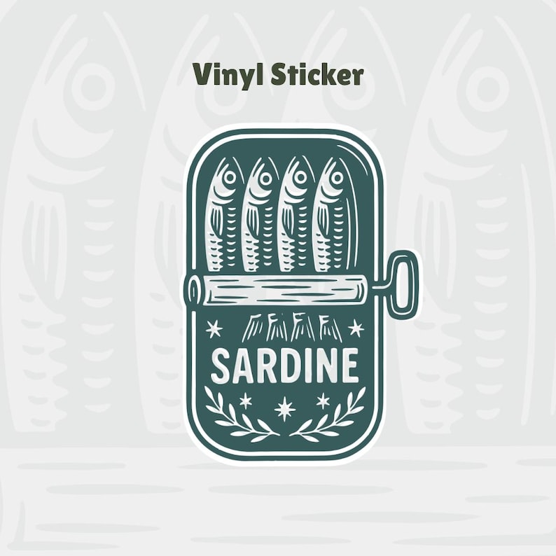 Vinyl Sticker Sardines - Etsy