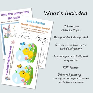 Printable Preschool Activity Book for Kids Ages 3–6 – Fun and ...